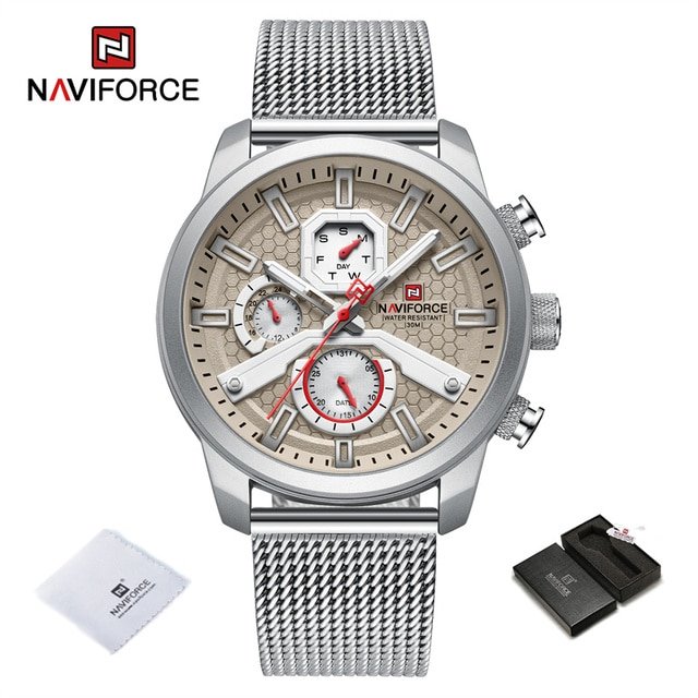 Naviforce 9211 CH - Silver Gray Price in Bangladesh - Econaz