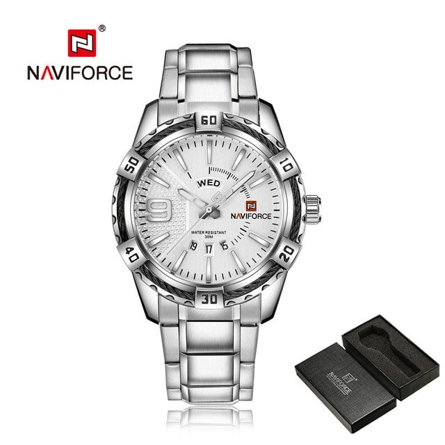 Naviforce 9117 CH - Silver Price in Bangladesh - Econaz