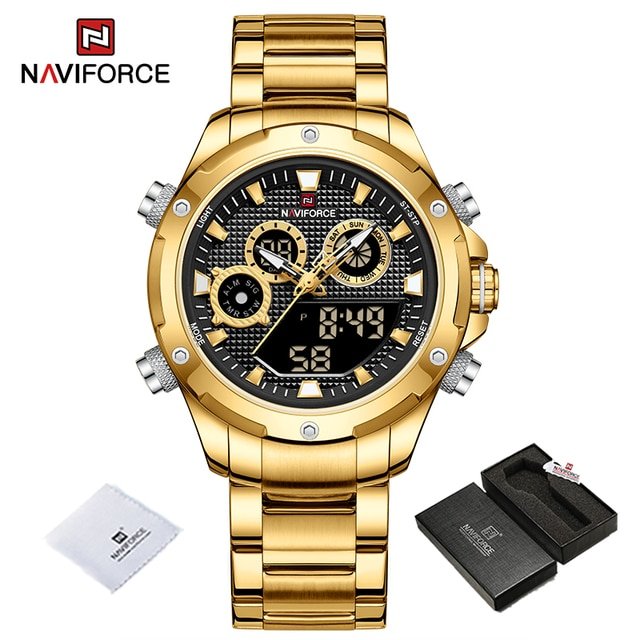Naviforce 9217 CH - Gold Black Price in Bangladesh - Econaz