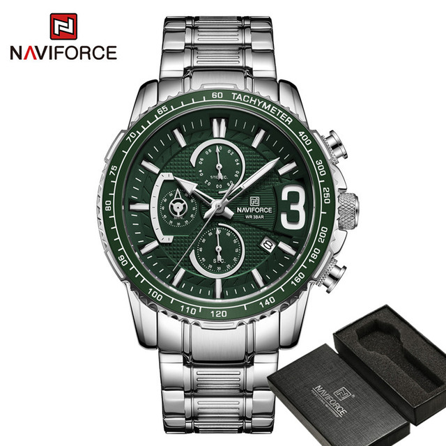 Naviforce 8017 CH - Silver Green Price in Bangladesh - Econaz