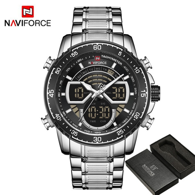 Naviforce 9189 CH - Silver Black Price in Bangladesh - Econaz