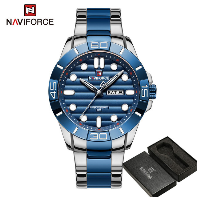 Naviforce 9198 CH - Silver Blue Price in Bangladesh - Econaz