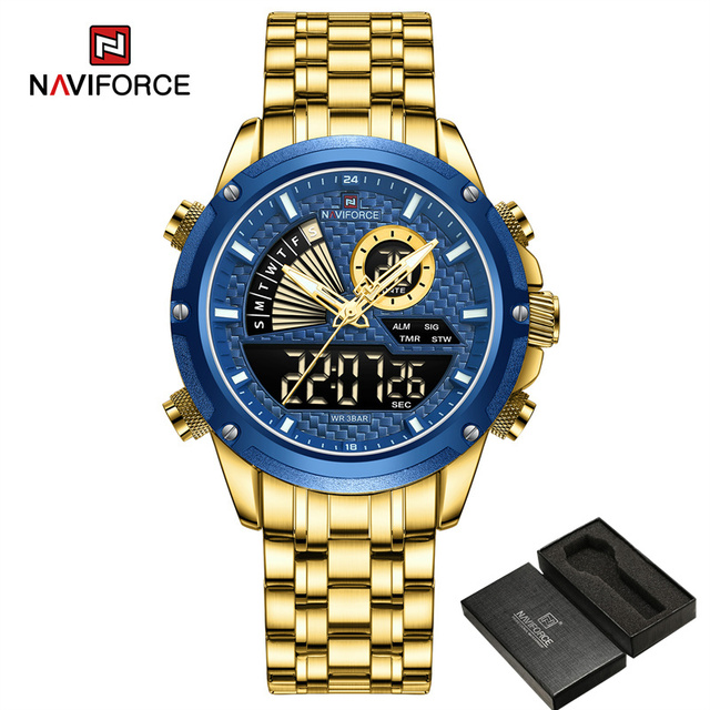 Naviforce 9205 CH - Gold Blue Price in Bangladesh - Econaz