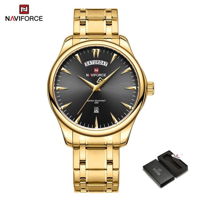 Naviforce 9213 CH - Black Gold Price in Bangladesh - Econaz