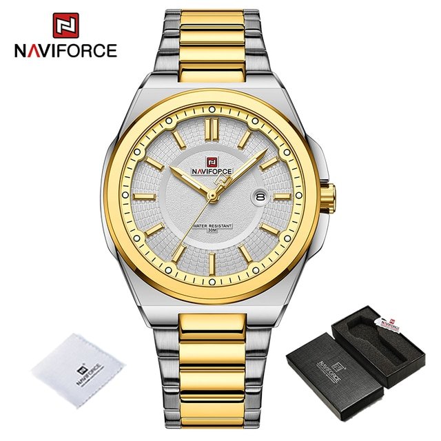 Naviforce 9212 CH - Silver Gold Price in Bangladesh - Econaz