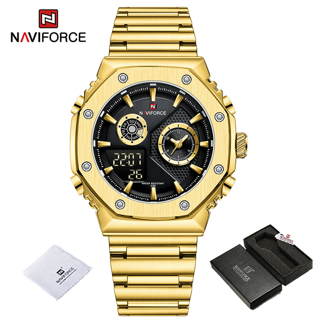 Naviforce 9216 CH - Gold Black Price in Bangladesh - Econaz